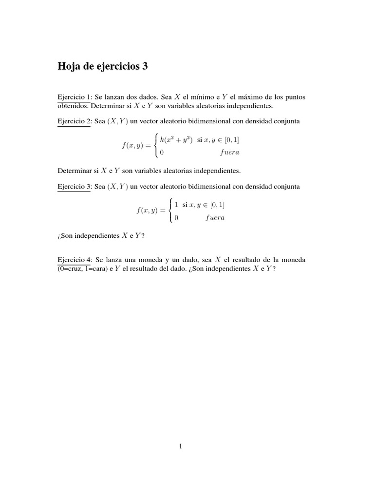 Hoja de Ejercicios3 | PDF