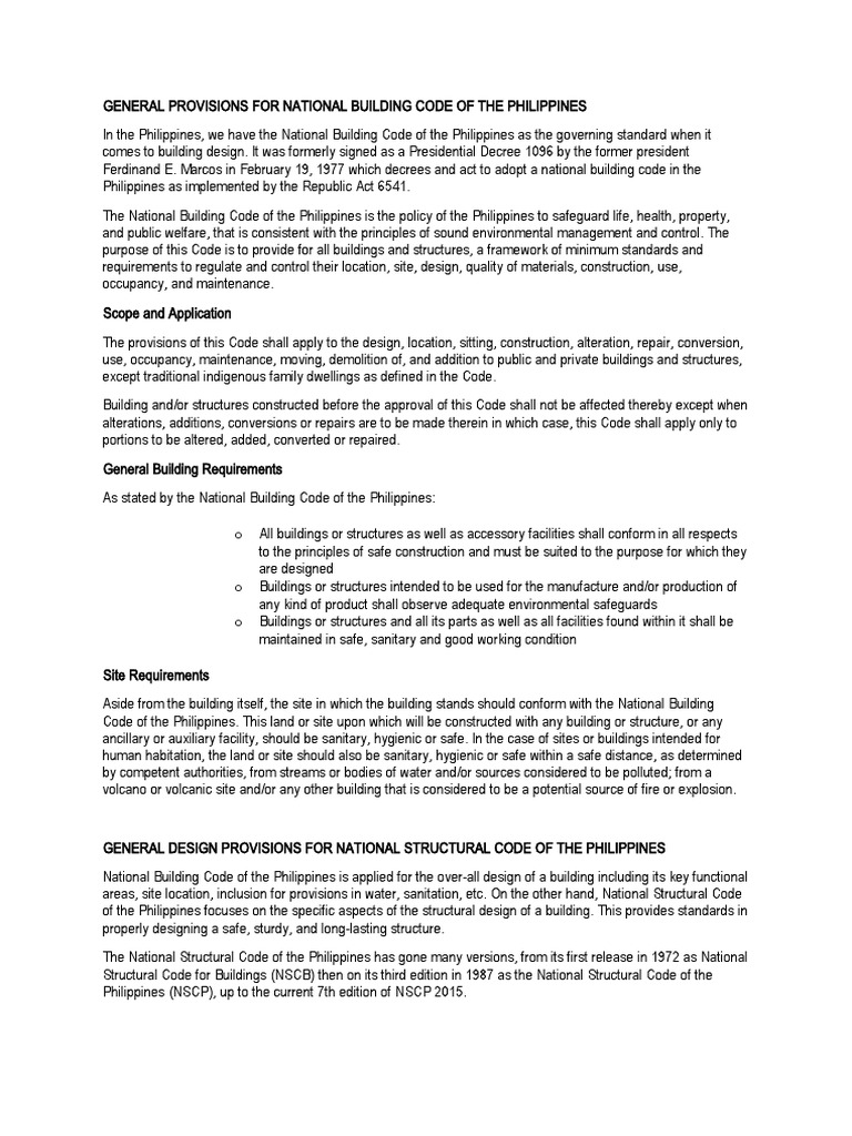 BSD Module 1 | PDF | Building Code | Sanitation