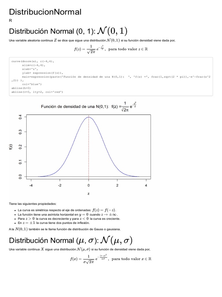 Distribución Normal | PDF | Distribución normal | Objetos matemáticos