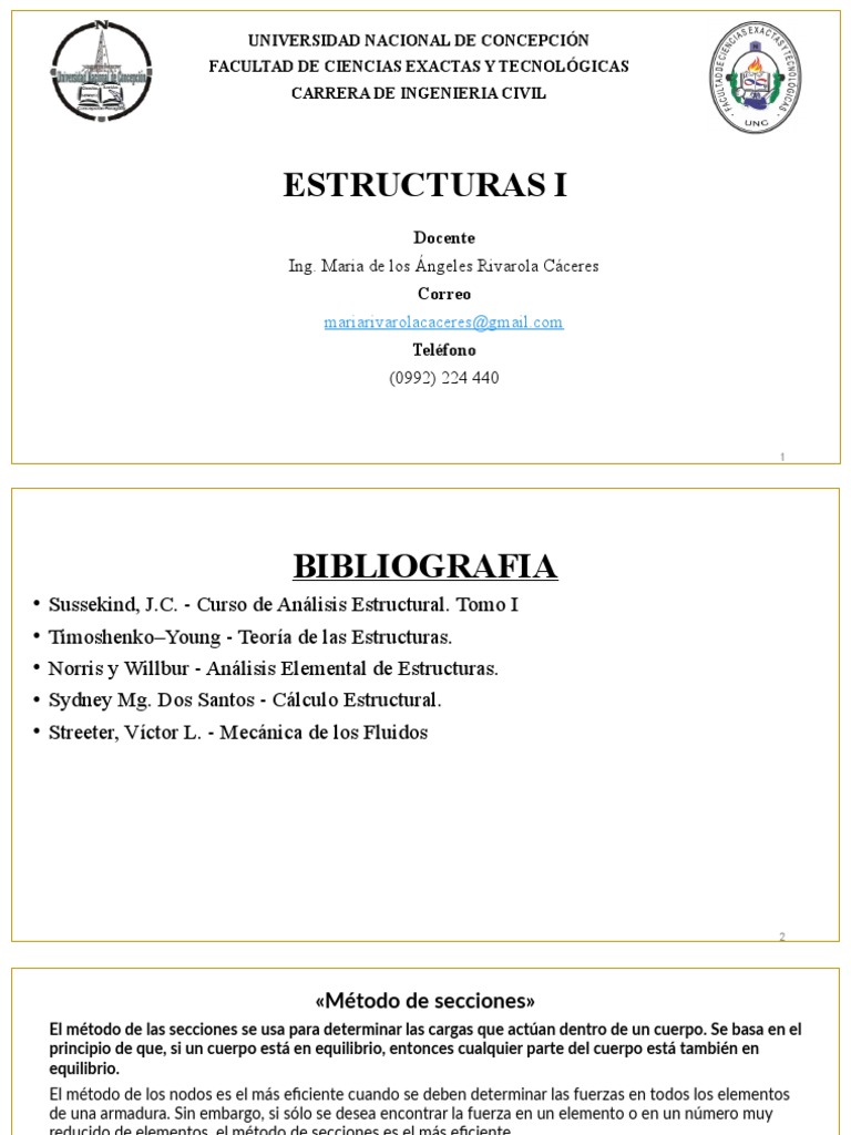 Estructuras I-Clase 2 | PDF | Ecuaciones | Fuerza
