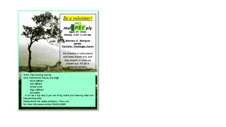 TRee Planting PPT Card | PDF