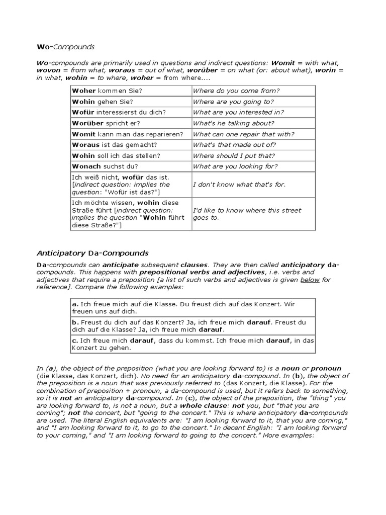 Wo Und Da Strukturen Mit Beispielen Ubungen | PDF | The Metamorphosis ...