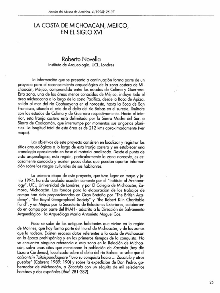 Mapa de la Costa de Michoacán en 1600 | PDF | Hernán Cortés | México