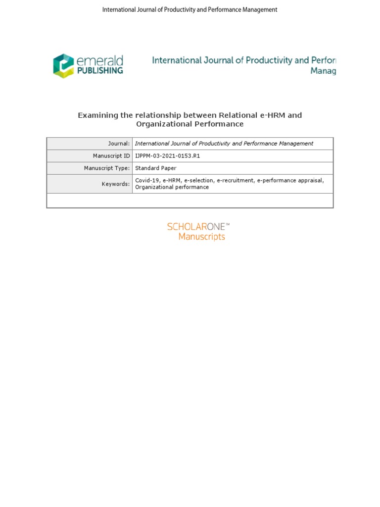 Ijppm 03 2021 0153r1 Proof Hi Pdf Human Resource Management 