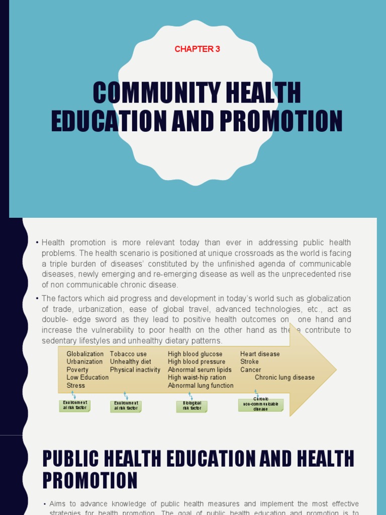 CPH-LEC Chapter 3 | PDF | Non Communicable Disease | Health Promotion