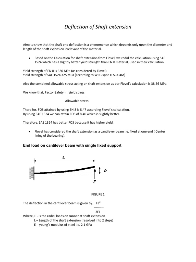 Deflection of Shaft | PDF