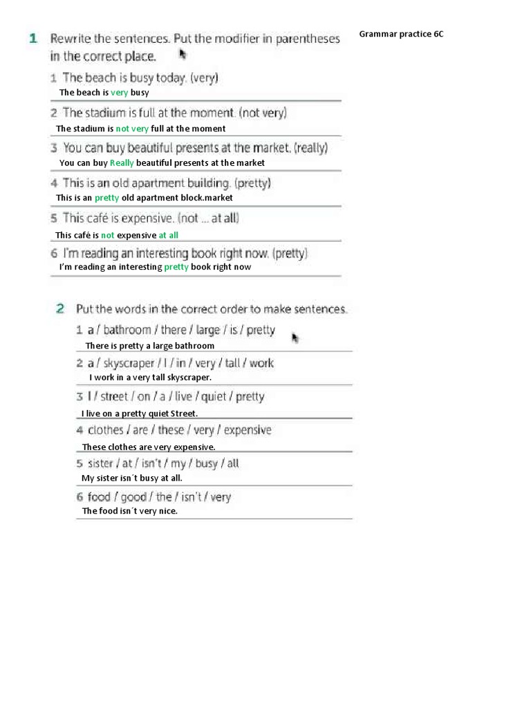 Grammar, Vocabulary and Workbook Unit 6C | PDF | Real Estate ...