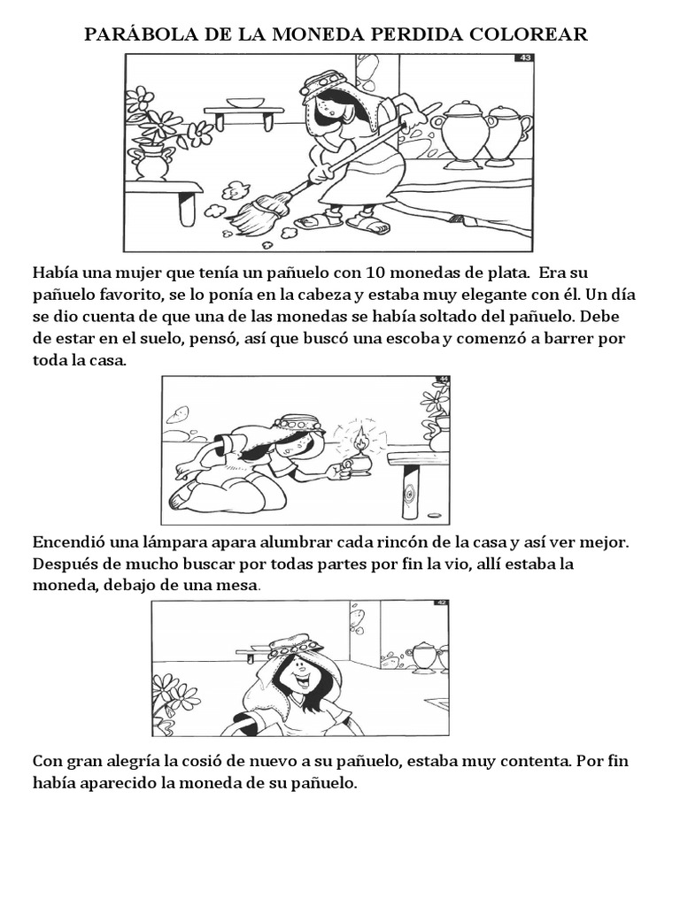 Parábola de La Moneda Perdida Colorear | PDF