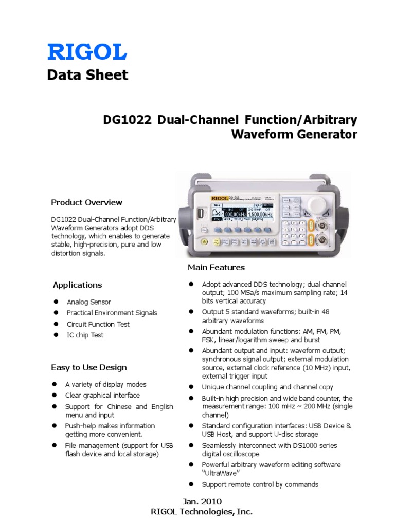 DG1022 | PDF | Modulation | Frequency Modulation