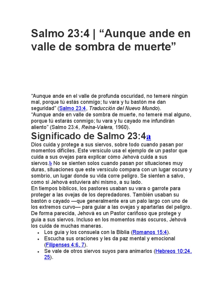 Salmo 23 | PDF | Salmos | David