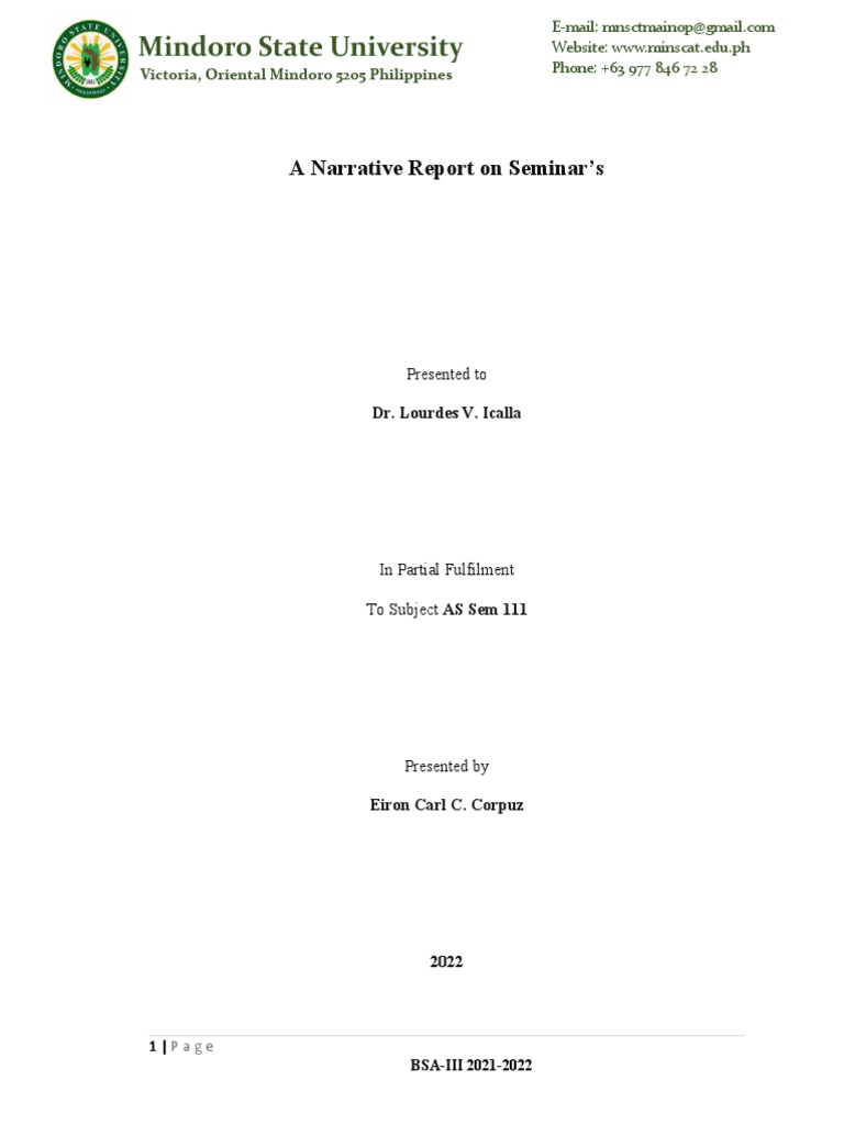 Narrative Report AS | PDF | Rice | Compost