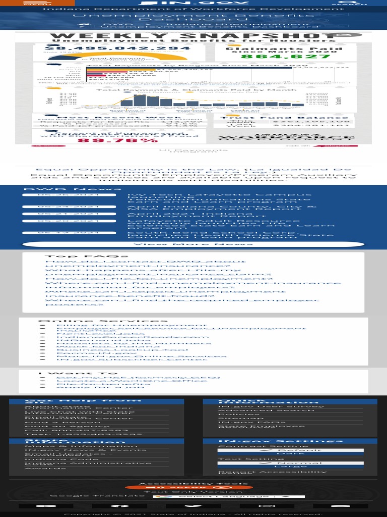 DWD Unemployment Benefits Dashboard | PDF | Unemployment Benefits | Employment