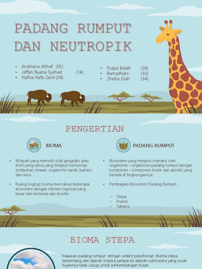 Bioma Padang Rumput: Stepa, Sabana, Prairie | PDF