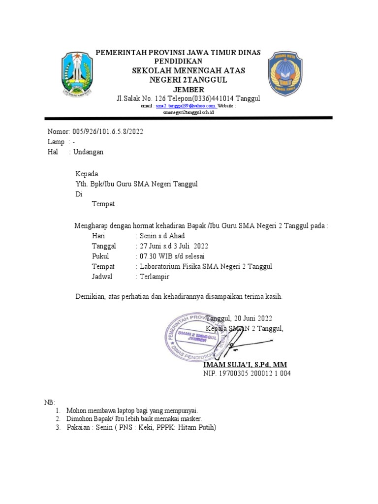 Rundown Acara IHT 2022 | PDF