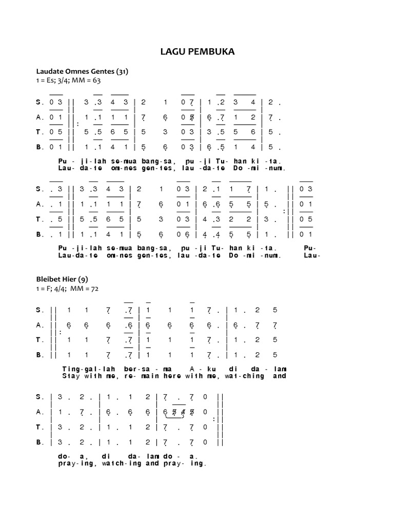 Teks Lagu Taize 16 Agustus | PDF | Christian Worship And Liturgy ...