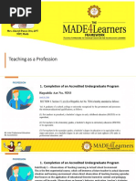 Elements of Teaching Profession | PDF | Profession | Teachers