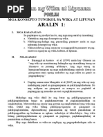 Filipino 11 Module 1 | PDF