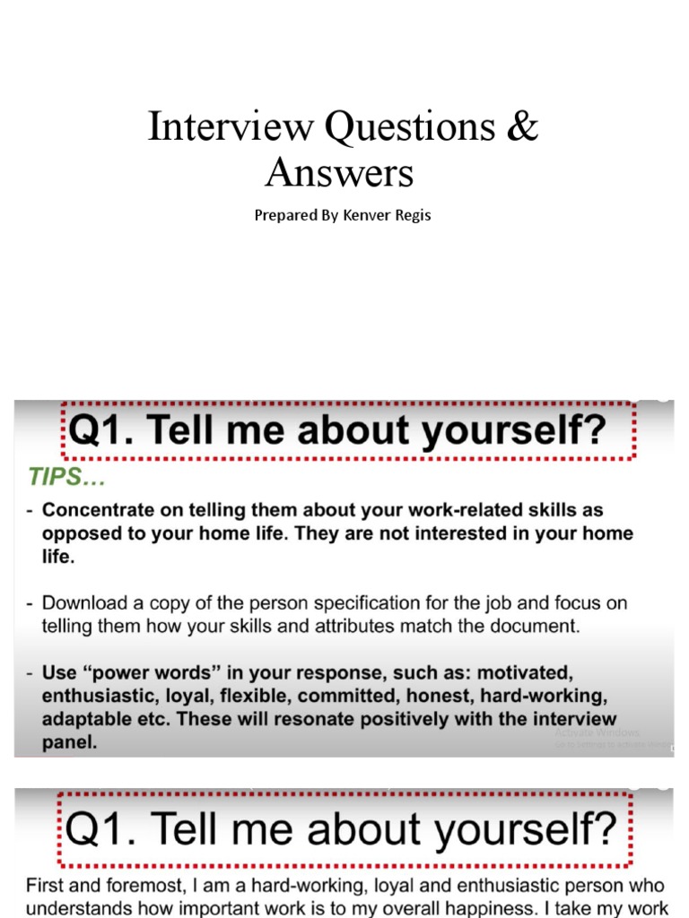 Interview Questions & Answers | PDF Interview Questions & Answers | PDF