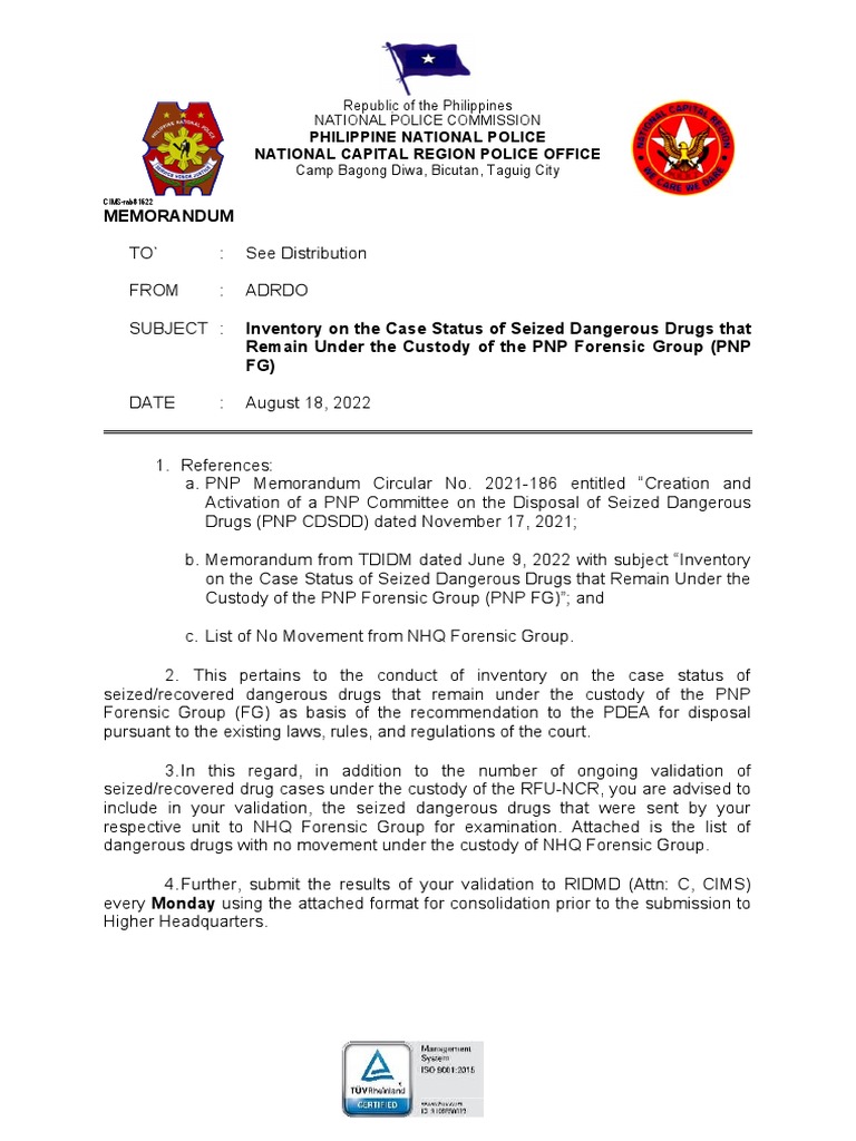 Memo for Rdeu Rsog Rmfb- Inventory Nhqfg | PDF