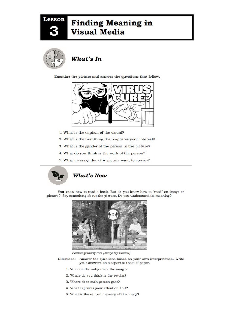 Infer The Purpose of Visual Media | PDF