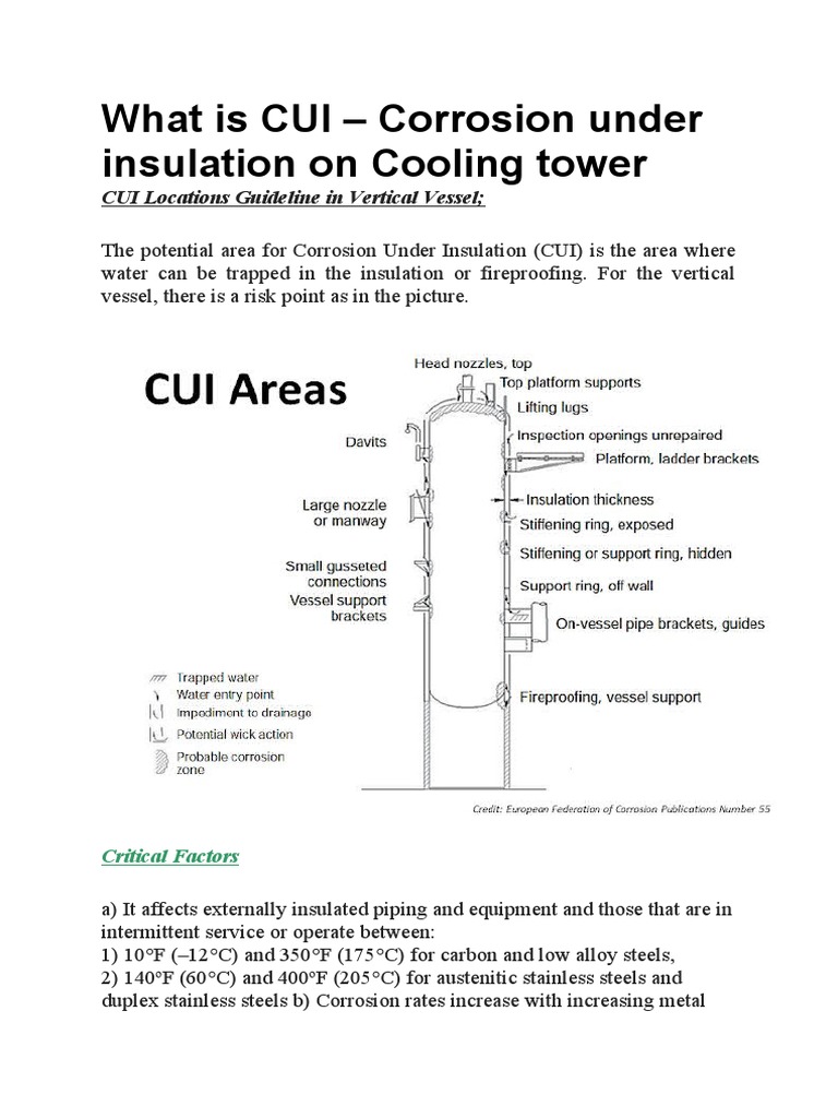 What Is CUI - Corrosion Under Insulation On Cooling Tower | PDF ...