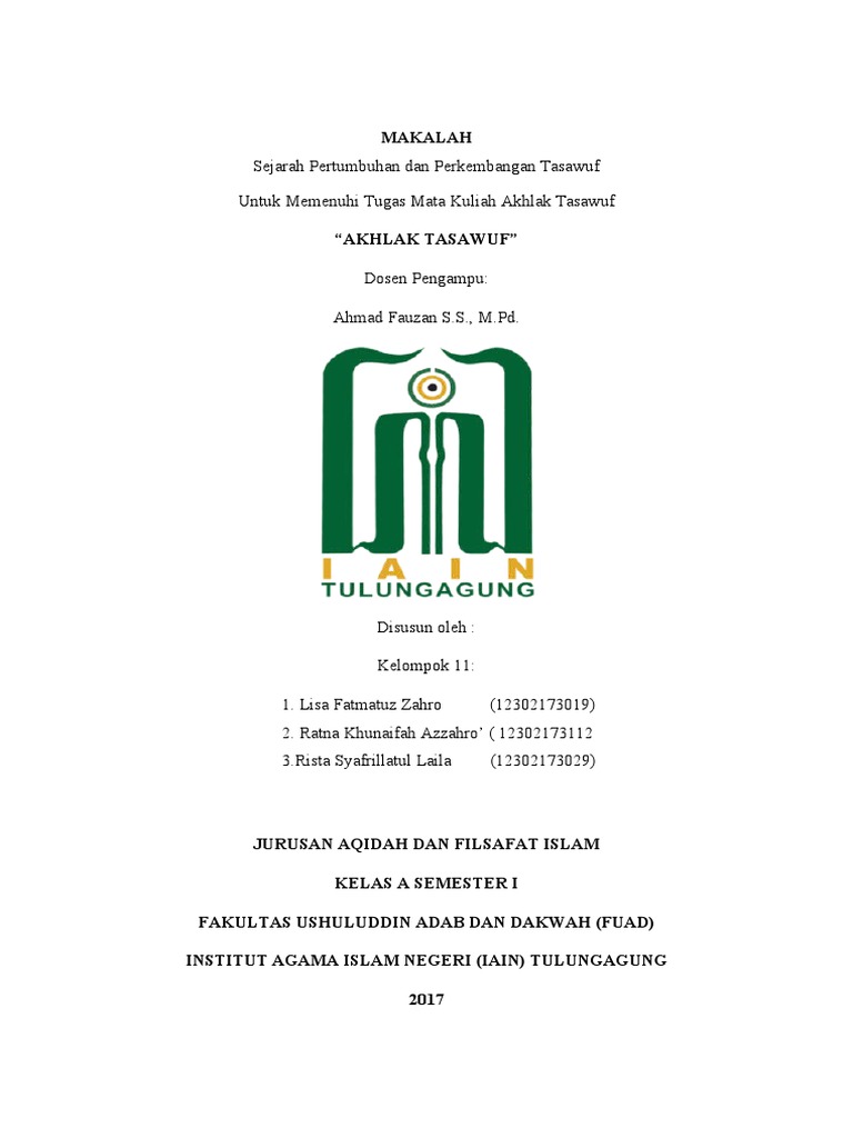 Tasawuf Sejarah Pertumbuhan Dan Perkembangan Tasawuf Pdf