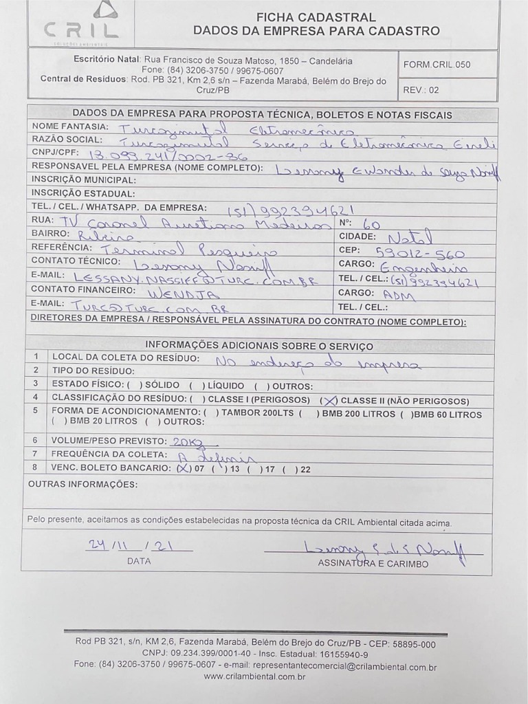 Ficha CRIL | PDF
