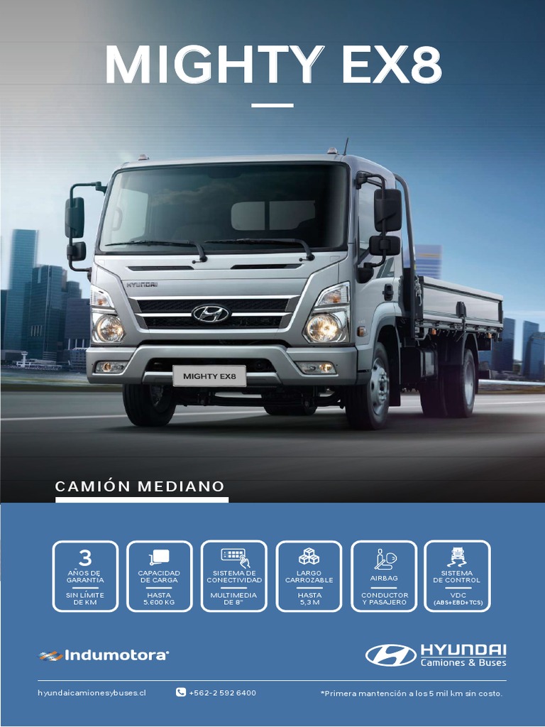 Hyundai-camiones-y-buses-Mighty EX8-ficha Técnica-Hasta Sept22 | PDF | Eje | Sistema de freno ...