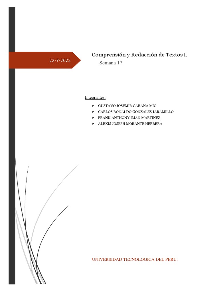 UTP S17.s1 - s2 (FOR) COMPRENSIÓN Y REDACCIÓN 1 (Material de ... UTP S17.s1 - s2 (FOR) COMPRENSIÓN Y REDACCIÓN 1 (Material de ...