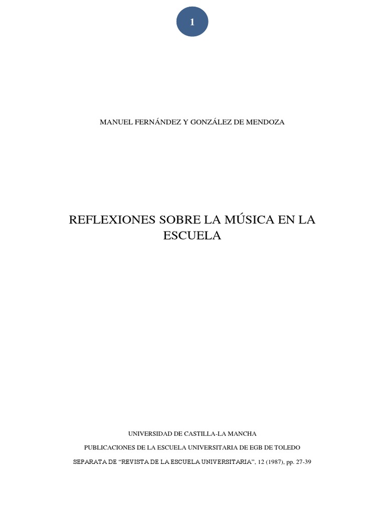 La Música en La Escuela | PDF | Ritmo | Canciones