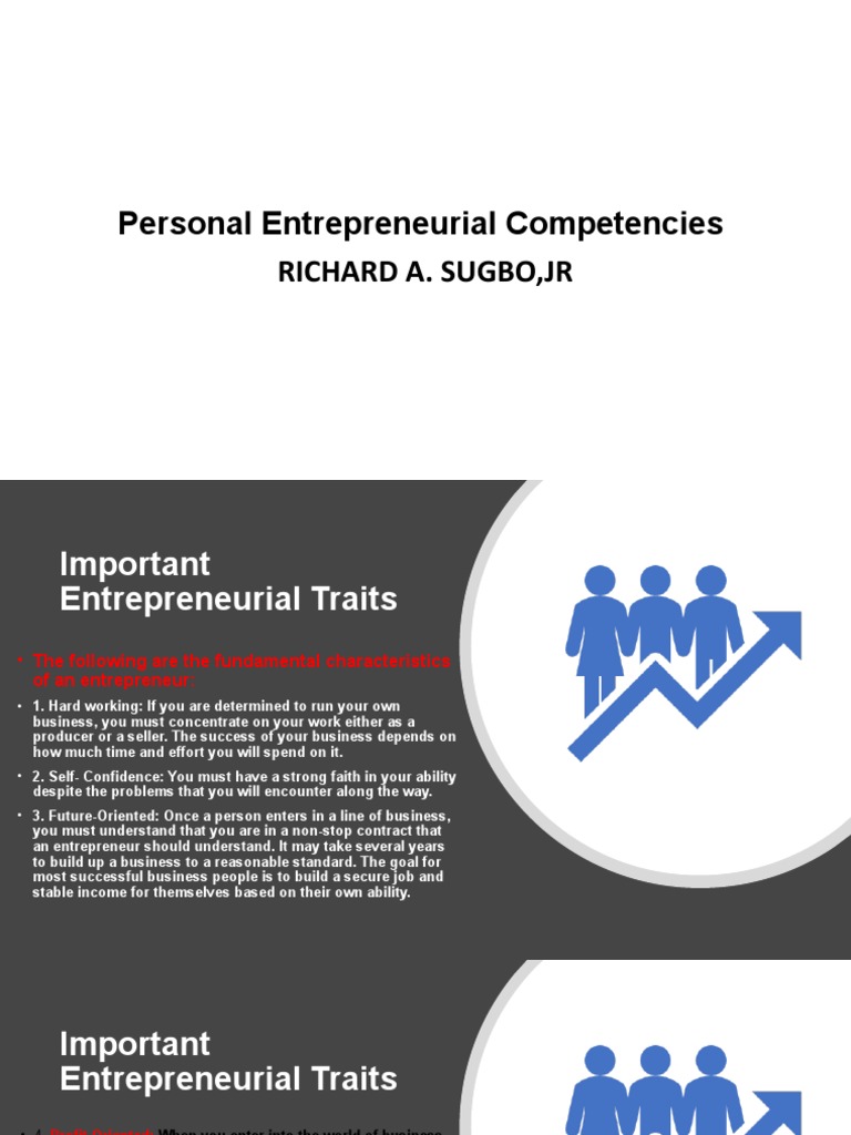 Personal Entrepreneurial Competencies | PDF | Entrepreneurship | Swot ...