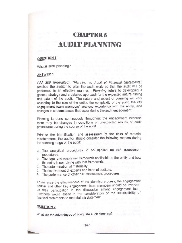 Auditing Theory Chapter 5 | PDF