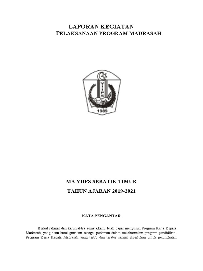 Laporan Kegiatan Pelaksanaan Program | PDF