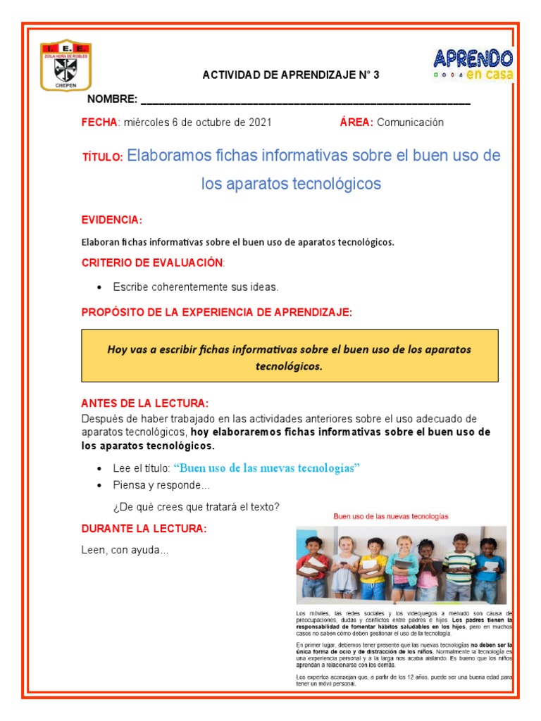 Fichas Informativas Sobre El Buen Uso de Los at | PDF | Tecnología de ...