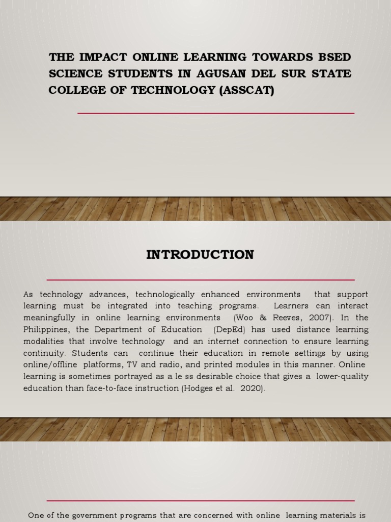 Impact of Online Learning | PDF | Educational Technology | Learning