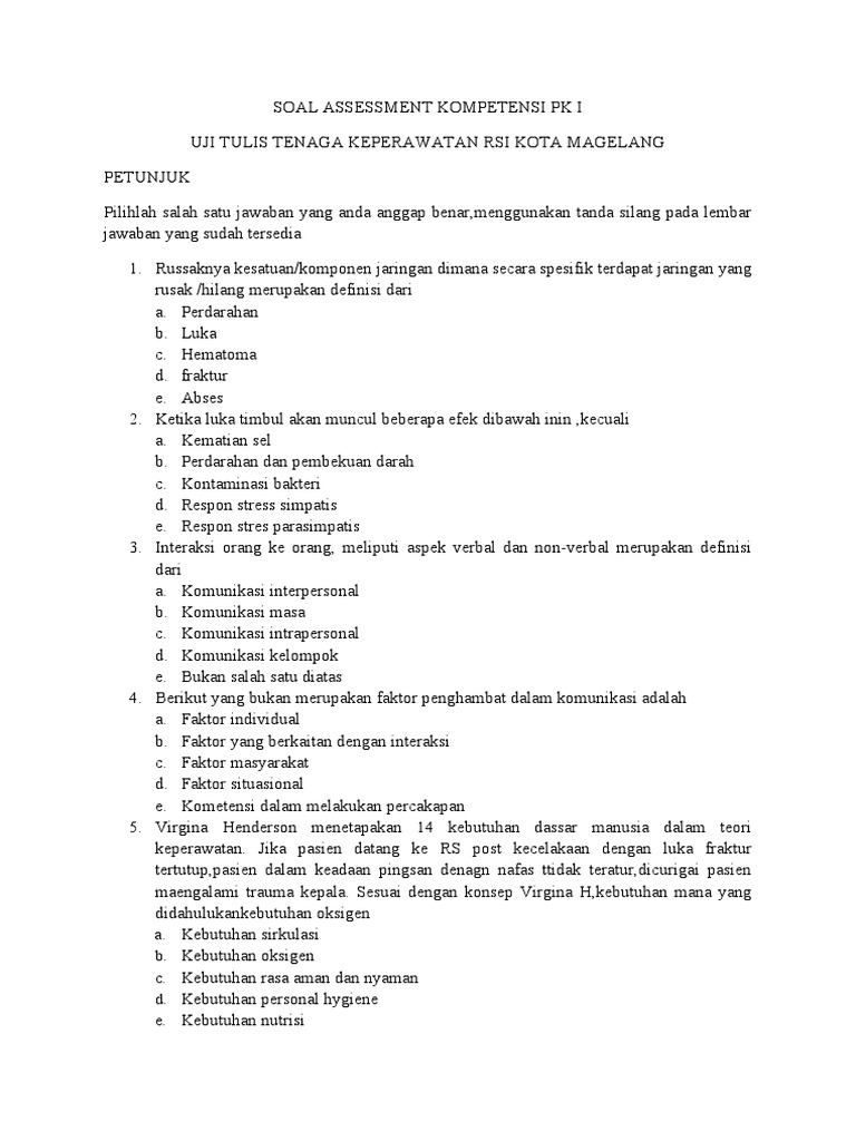 Soal Assessment Kompetensi | PDF