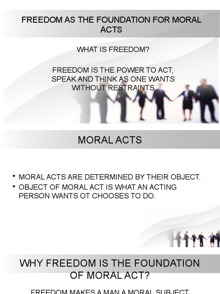 Freedom as the Basis of Moral Actions | PDF
