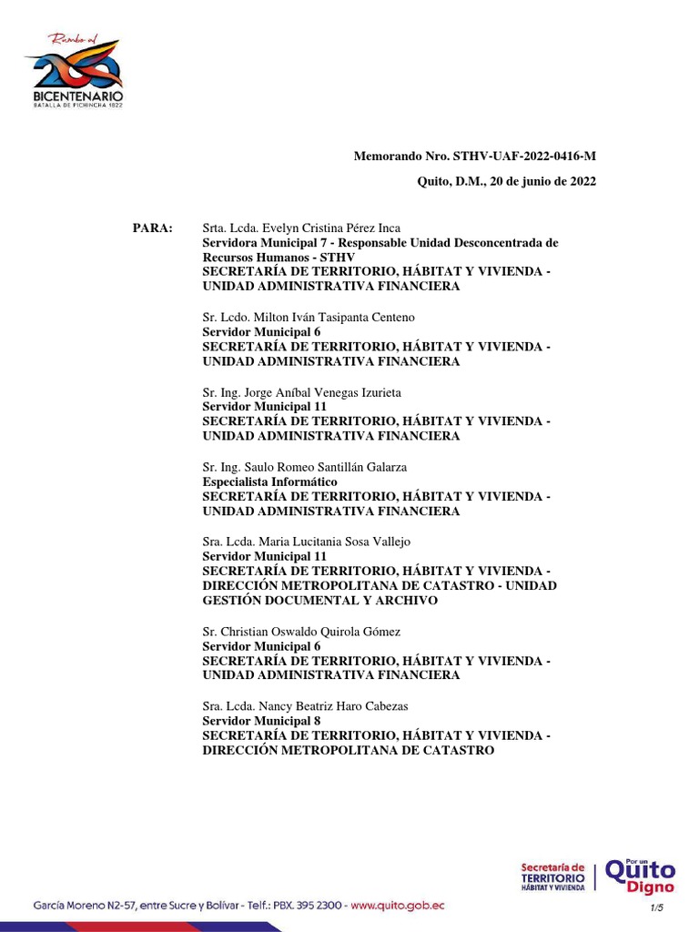 STHV Uaf 2022 0416 M | PDF | Lugar de trabajo | Labor