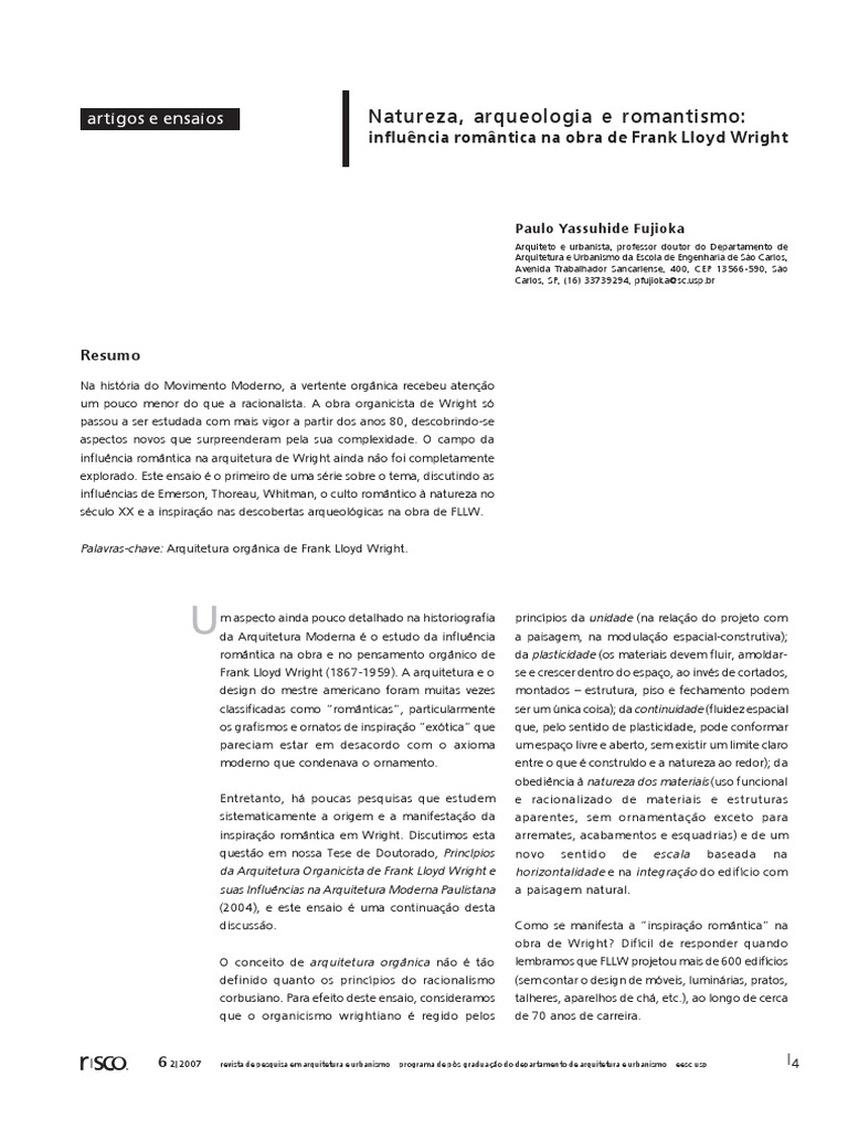 (FUJIOKA) Natureza, Arqueologia e Romantismo, Influência Romântica Na ...