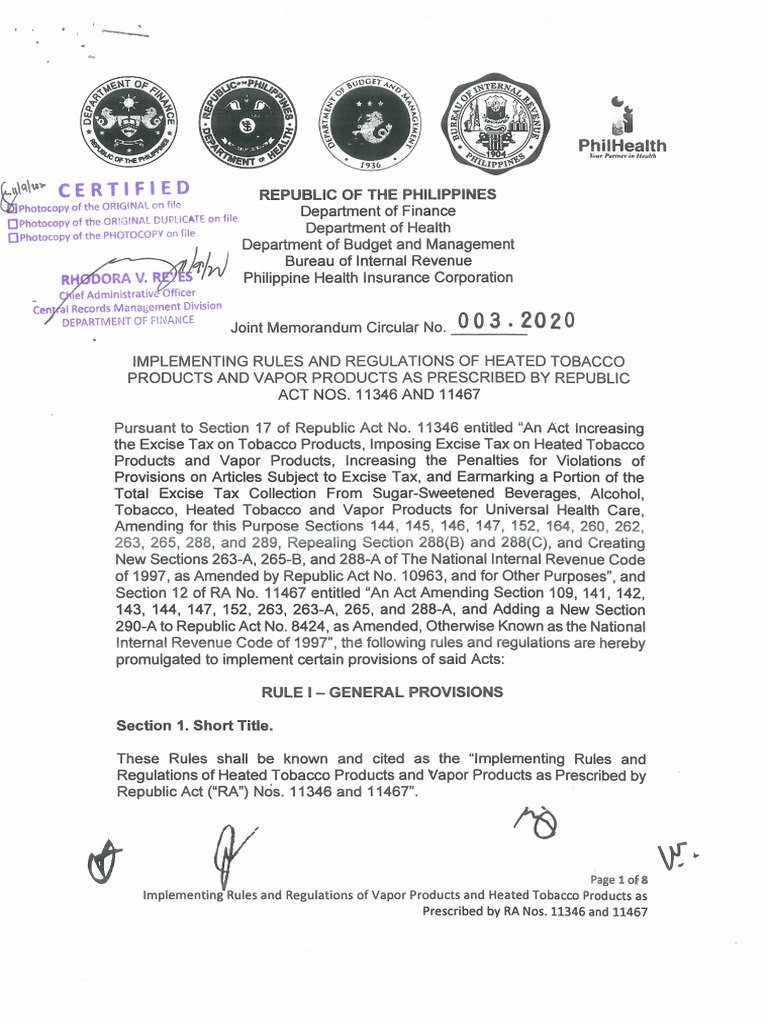 Philippines - JMC No. 003-2020 - National | PDF | Packaging And ...