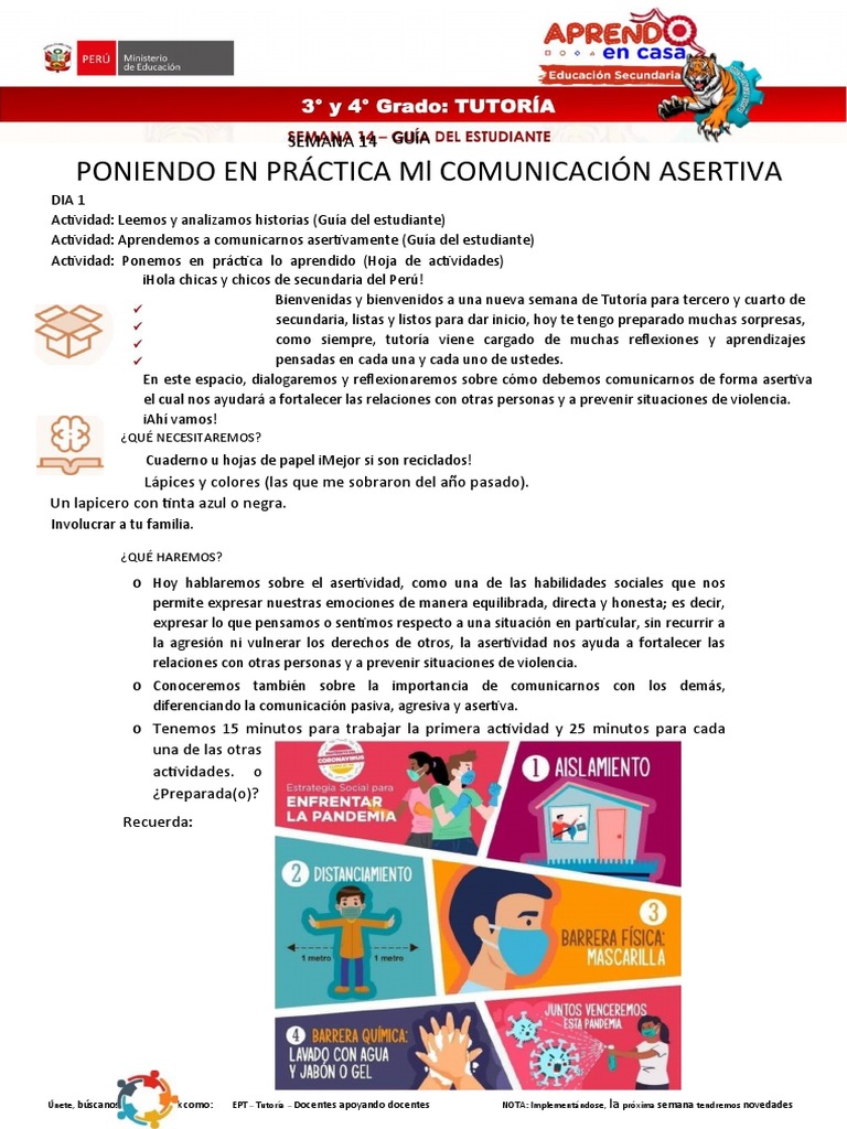 Comunicación Asertiva en Secundaria | PDF | Salud y bienestar