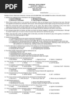 Perdev 1st Quarter Performance Task | PDF | Self | Behavior Modification