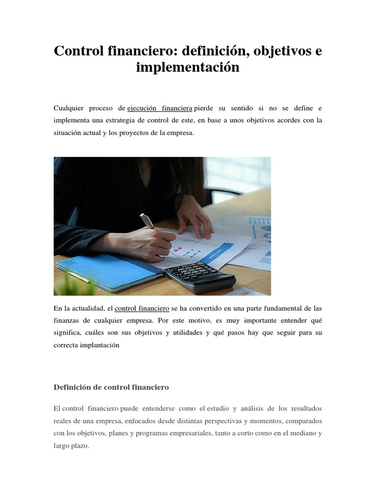 Control Financiero | PDF | Contabilidad | Business