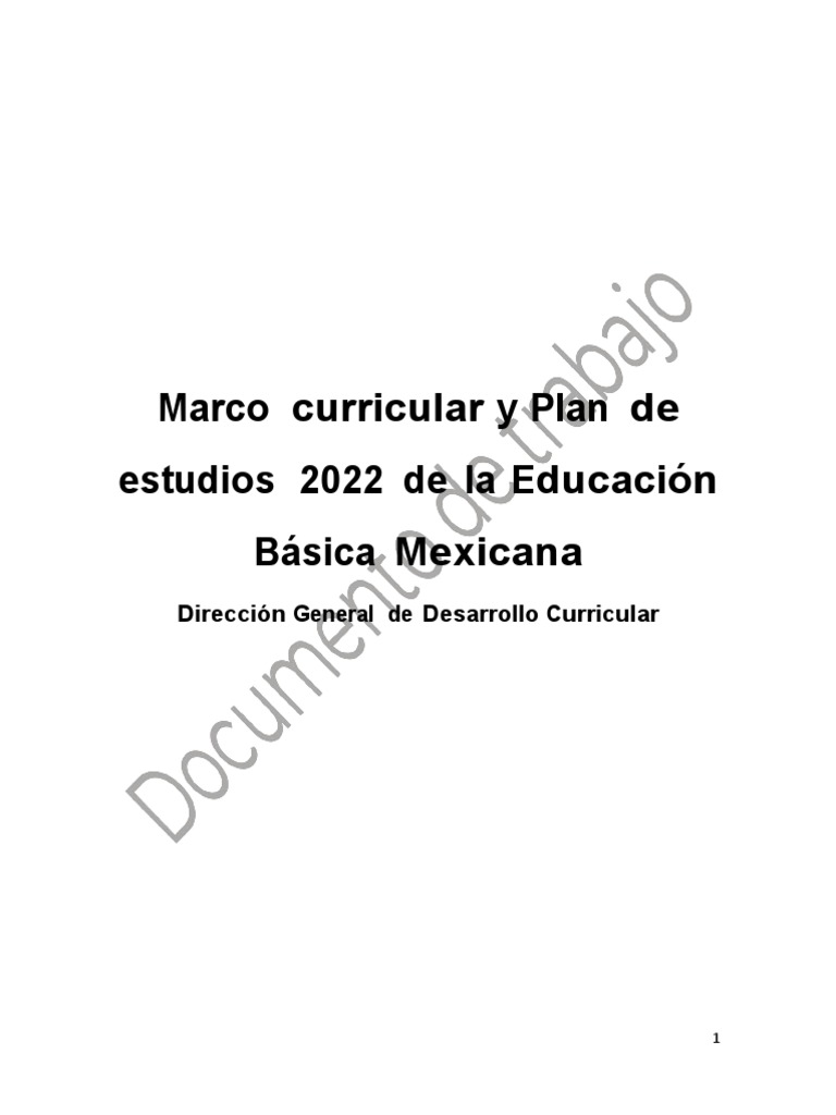 1 - Marco Curricular - Ene2022 | PDF | Método de enseñanza | Plan de estudios