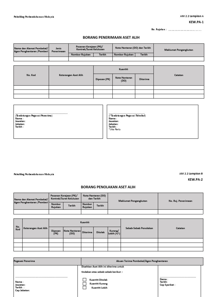 Format Kew.PA terkini mengikut 1PP dah edit (2) | PDF