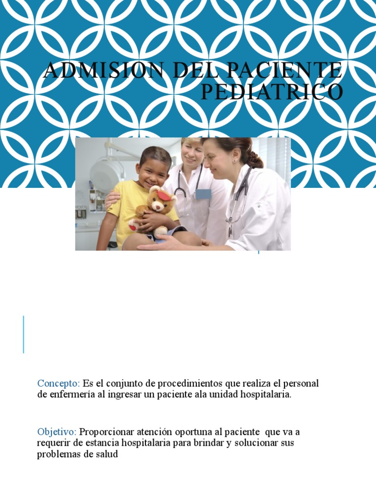 Admision Del Paciente Pediatrico | PDF | Enfermería | Hospital