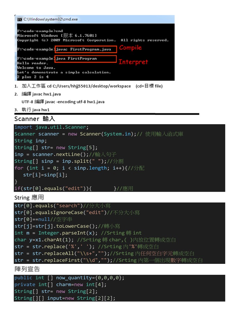 Java筆記 Pdf String Computer Science Encodings