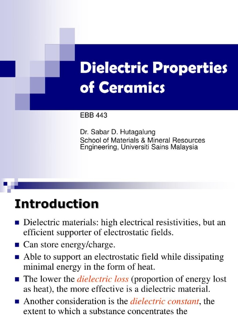 Dielectric Materials Explained | PDF | Capacitor | Electrical Breakdown