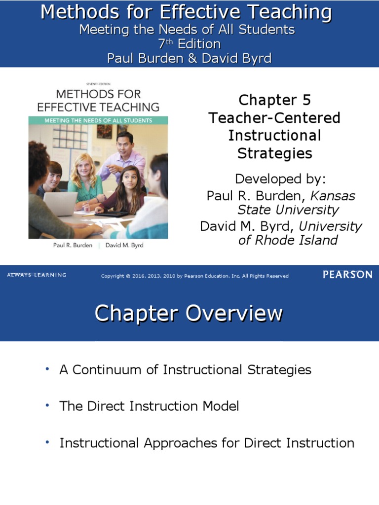 BurdenByrd7e pp5 | PDF | Teaching Method | Cognitive Science