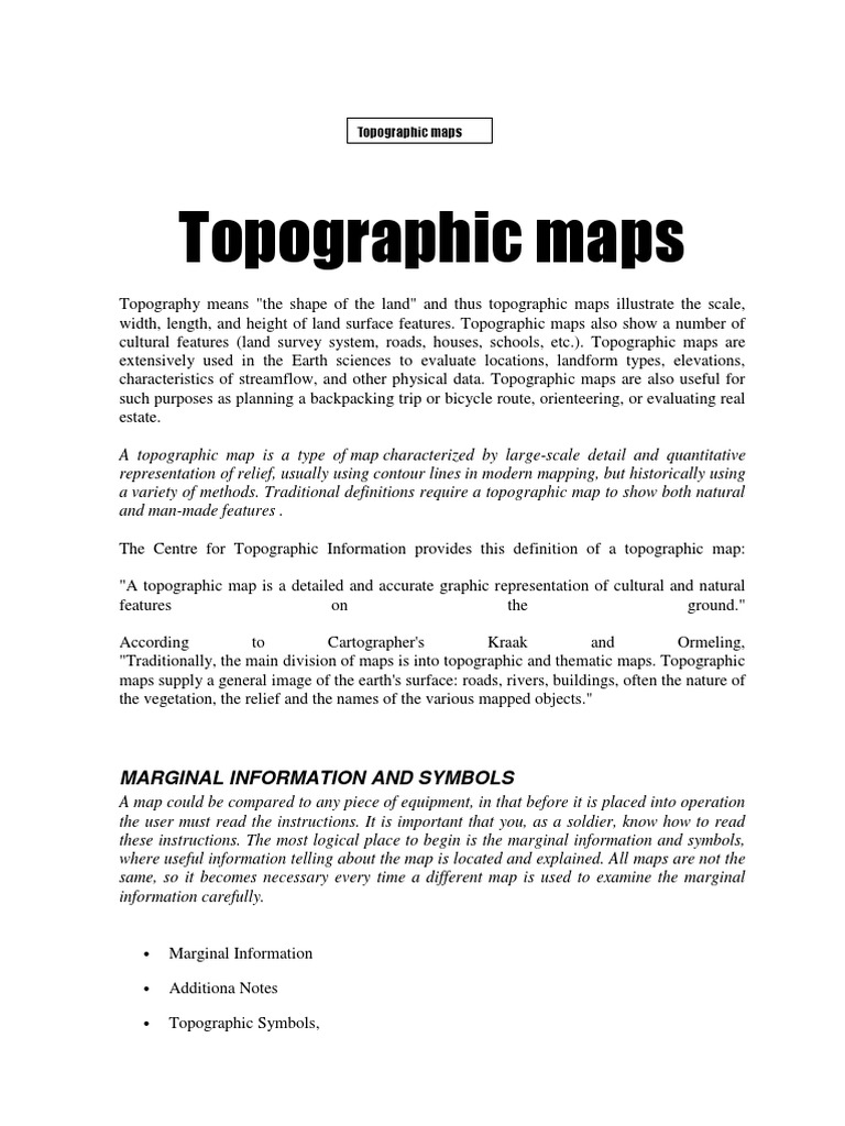 Topographic Maps | PDF | Map | Contour Line